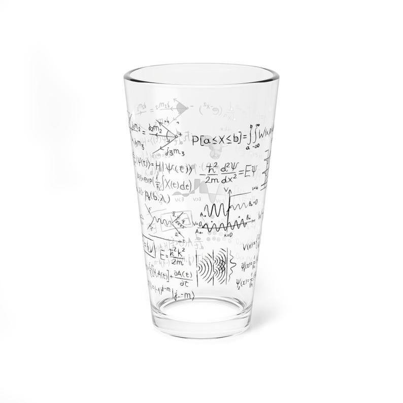 Quantum Physics Pint Glass, Science Gift, Housewarming Gift, Teacher ...