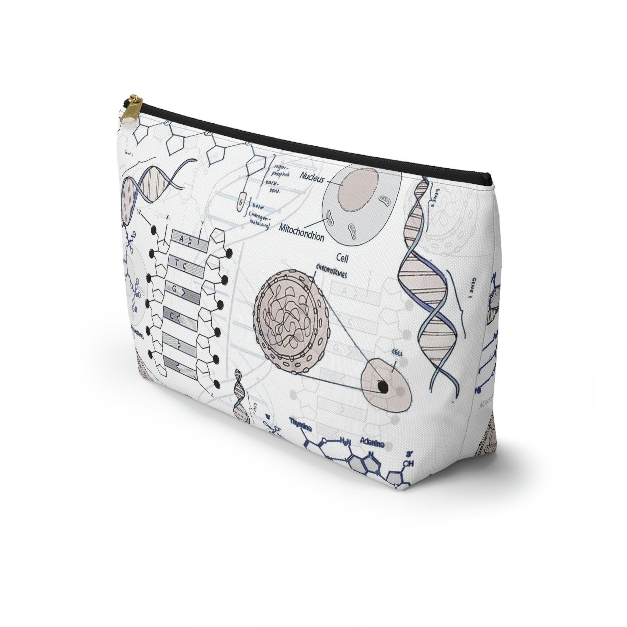 Genetics Pencil Case, DNA Gift, Biology Accessory Pouch, Makeup Bag ...