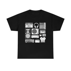 Retro Music Gear T-shirt - Old School Audiophile, Sound Engineer T ...