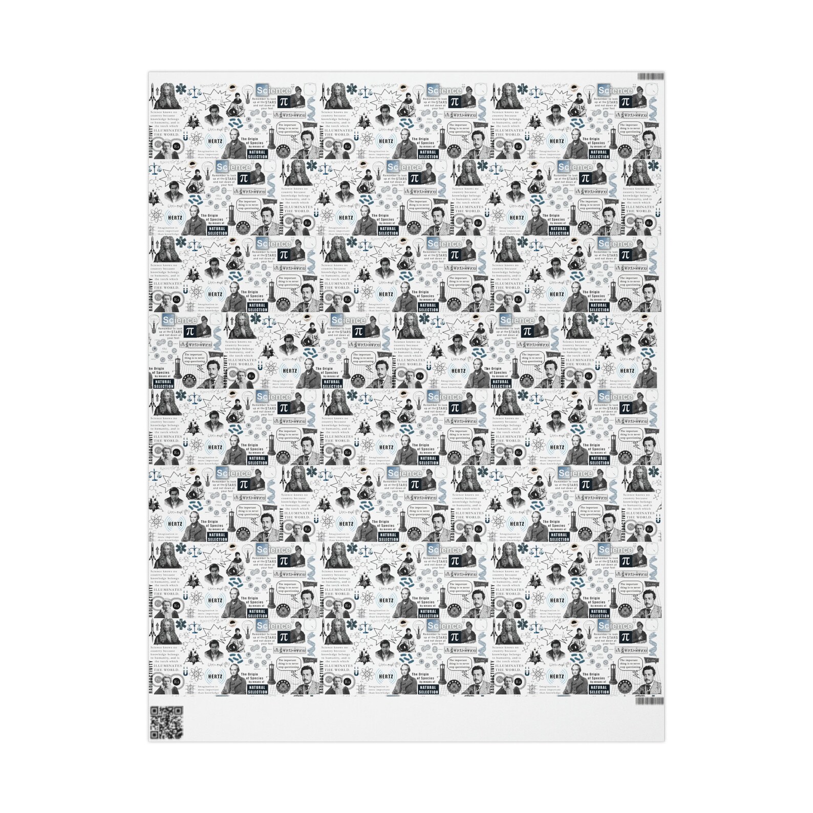 History of Science Collage Wrapping Paper, Physics Chemistry Biology - Etsy