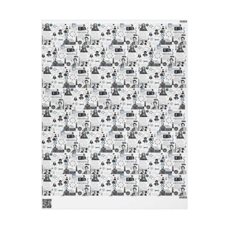 History of Science Collage Wrapping Paper, Physics Chemistry Biology - Etsy