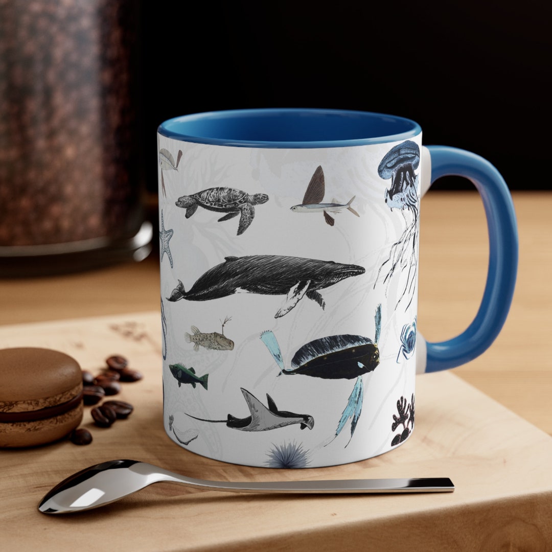 Marine Biology Mug, Oceanography Gift, Natural Sciences, Sea Creatures ...