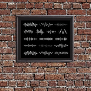 Sound Waves Print, Music Studio Art, Dj Poster, Sound Room Decor, Audio ...