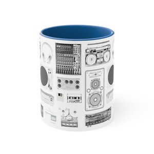 Sound Engineer Gift Retro Music Gear Ceramic Coffee Mug, Music Gift, Dj ...