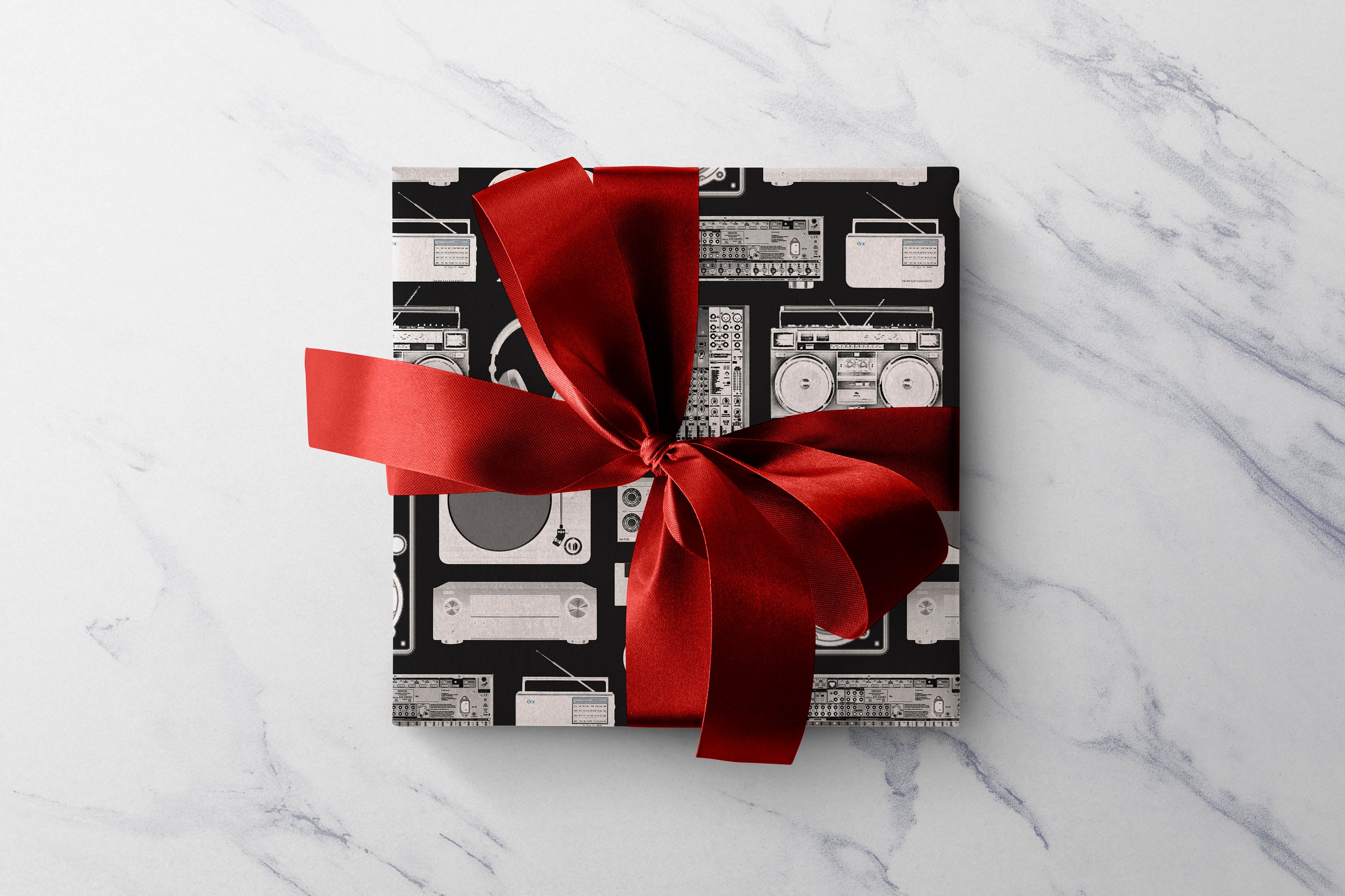 Retro Music Gear Wrapping Paper Music Gift Black & White - Etsy