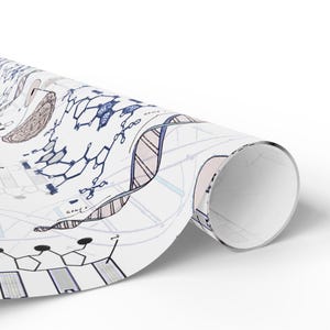 Biology Wrapping Paper, Science Gift Wrap, Dna/genetics Gift Wrap ...