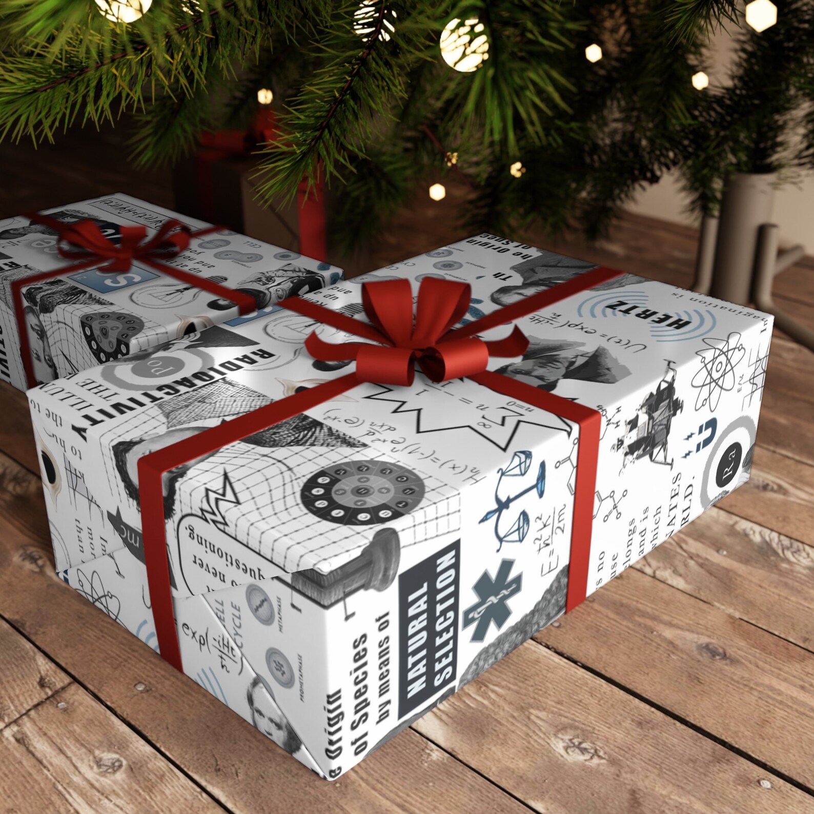 History of Science Collage Wrapping Paper, Physics Chemistry Biology - Etsy