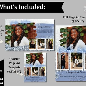 Senior Yearbook Ad Template Bundle, Full Page Senior Ad, Half Page ...