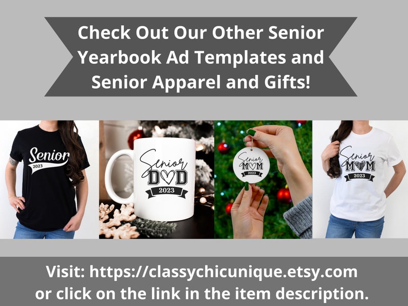Editable Senior Yearbook Ad: Half Page Editable Canva Template (digital ...