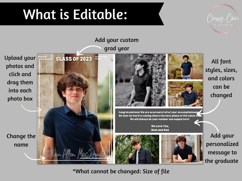 Senior Yearbook Ad, Half Page Senior Yearbook Ad, Senior Tribute Ad ...