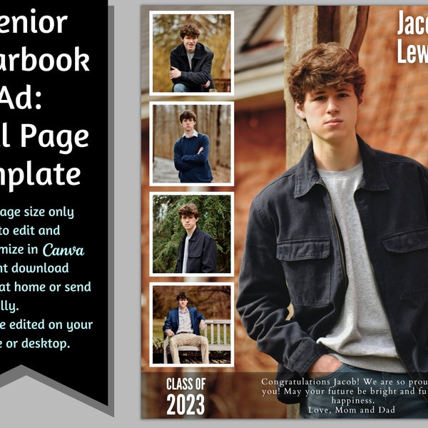 Senior Yearbook Ad - Etsy
