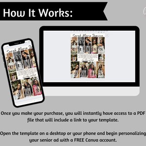 Full Page Senior Yearbook Ad, Editable Canva Template, 8.5" X 11" Photo ...