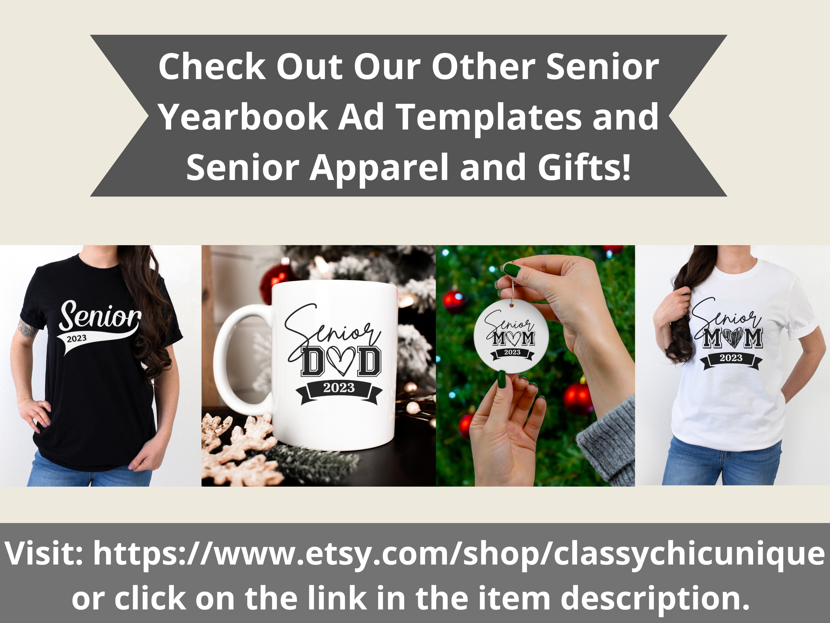 Senior Yearbook Ad Template Bundle, Full Page Senior Ad, Half Page ...