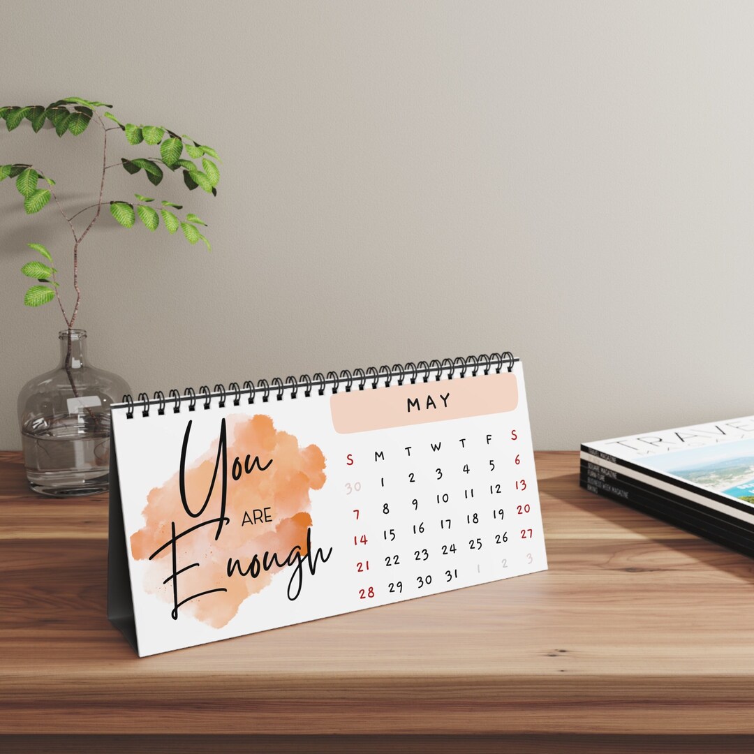 Motivational Desk Calendar 2025, Watercolor Calendar, Desk Decor for ...