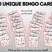 Christmas Bingo 30 Unique Bingo Cards Kids' Christmas - Etsy