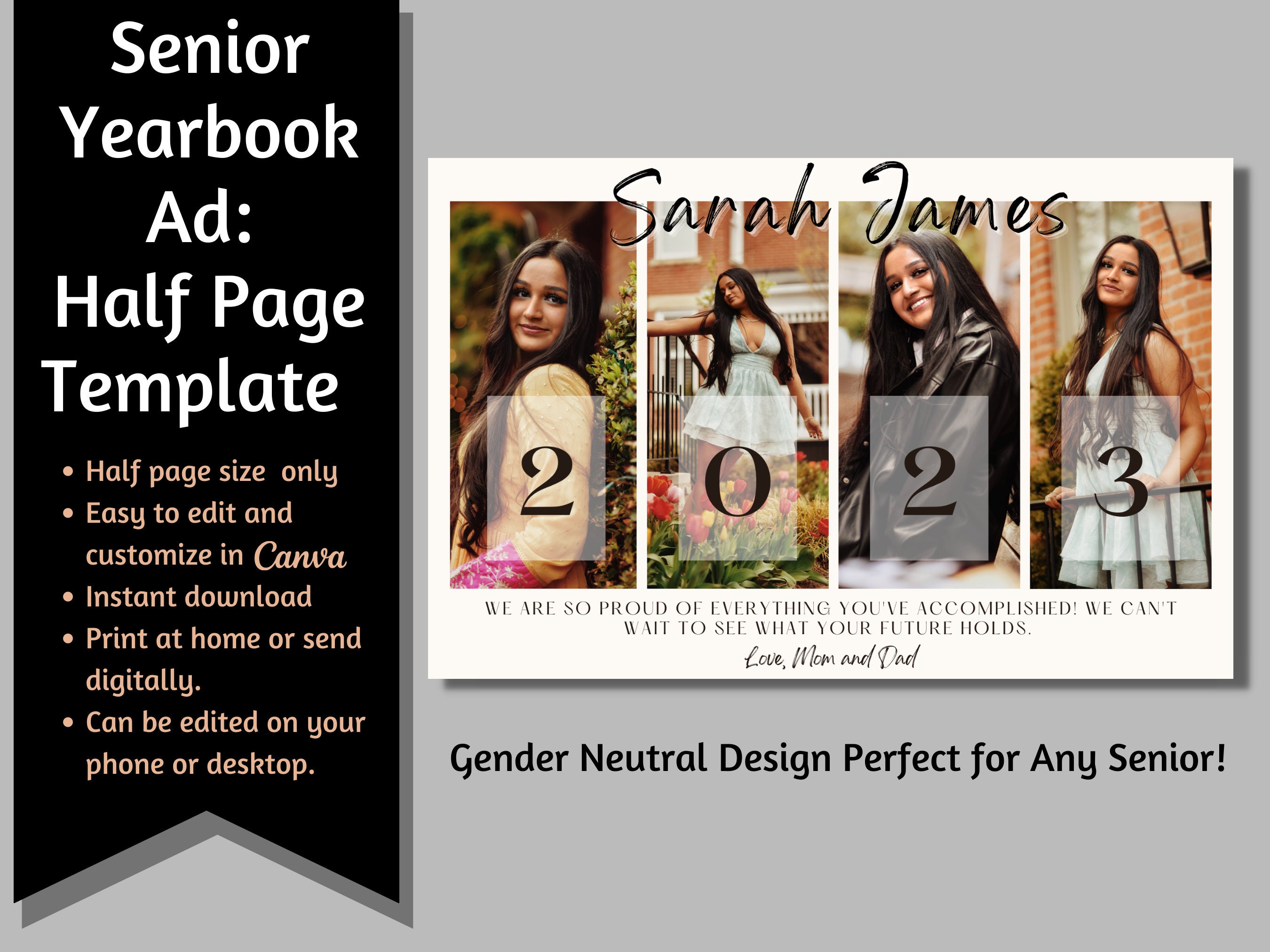 Senior Page Templates Yearbook