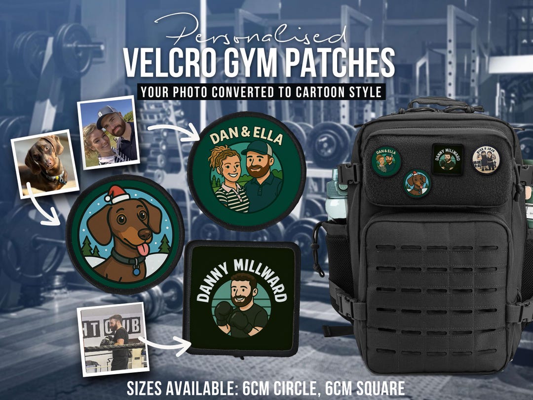 Custom Cartoon Velcro Gym Bag Patches - Etsy