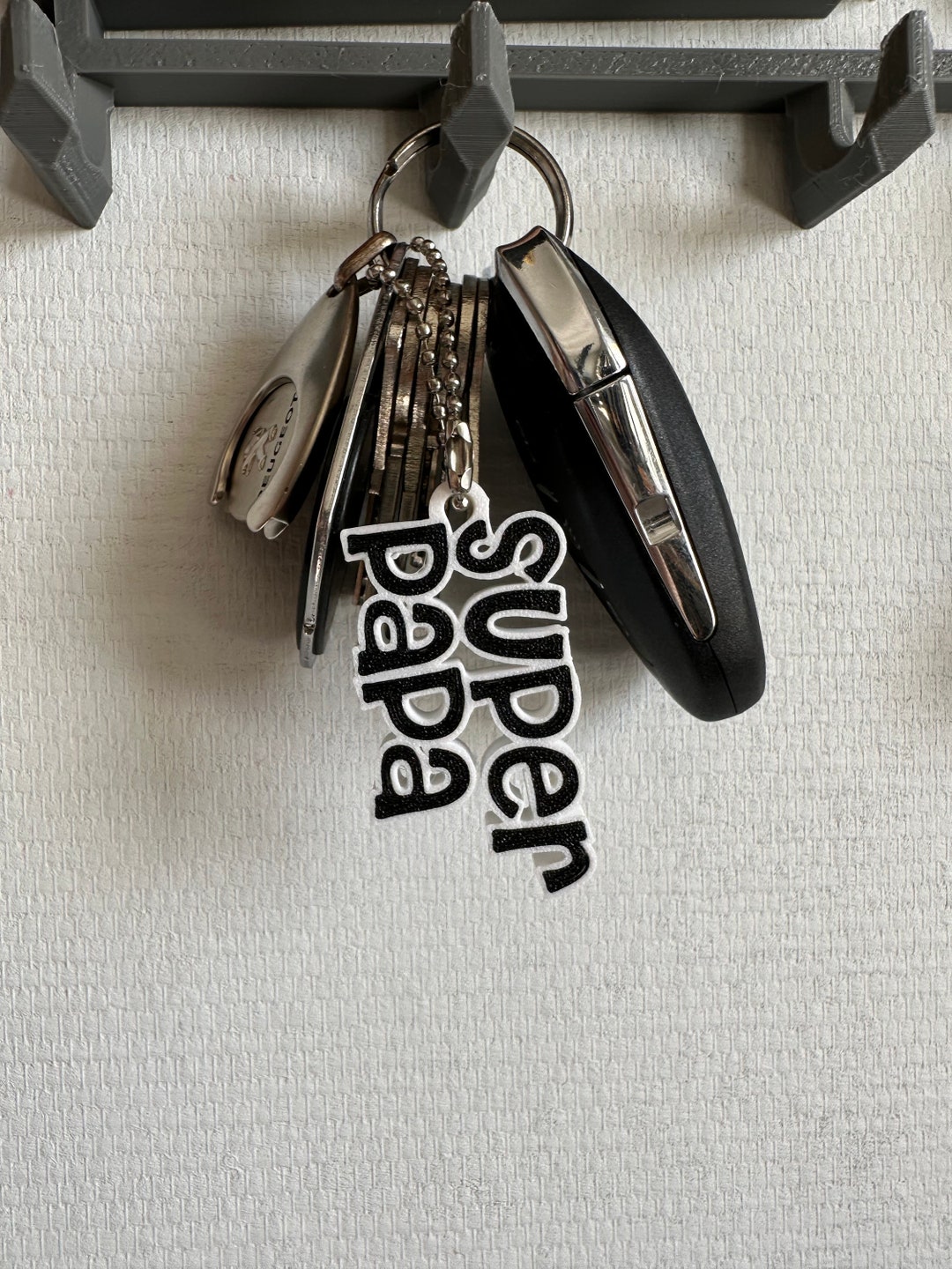 Two-tone Super-dad Keyring 3D Print Add a Unique Touch to Your Keys - Etsy