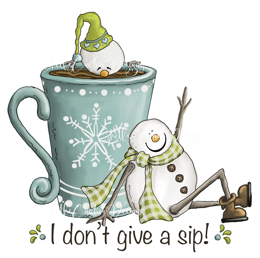 Clear Vinyl Decal Winter Snowmen Hot Chocolate I Don't - Etsy