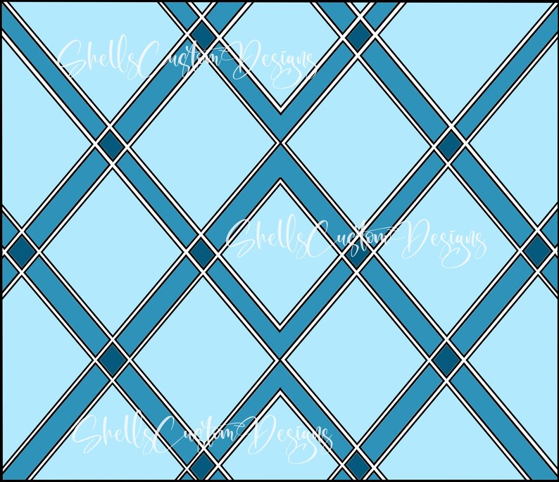 Plaid Diamonds Tumbler Template SVG Cut File - Etsy