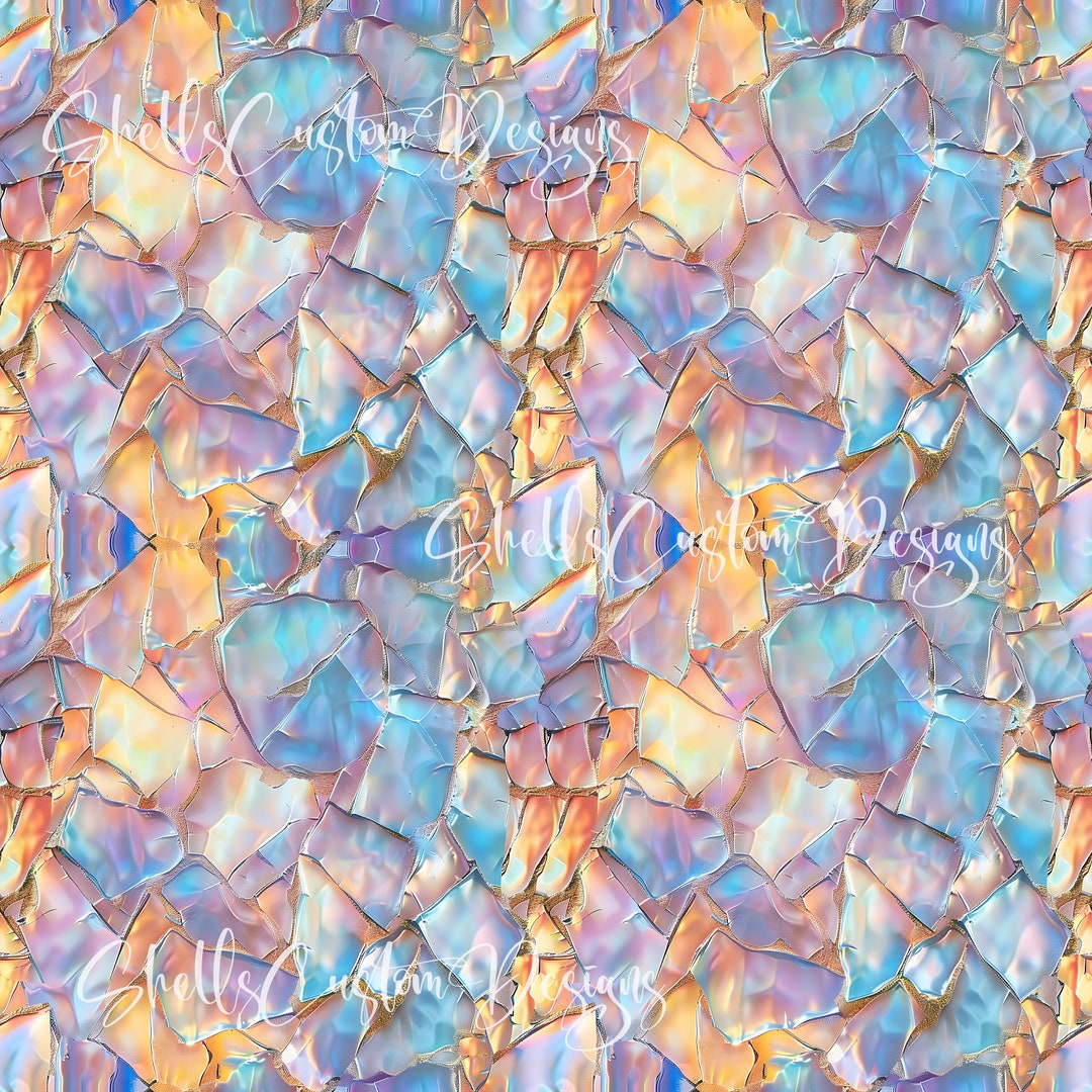 12 X 12 Printed Pattern Vinyl Rainbow Spring Opal Teal Oil Abalone Gold Blue Shattered - Etsy