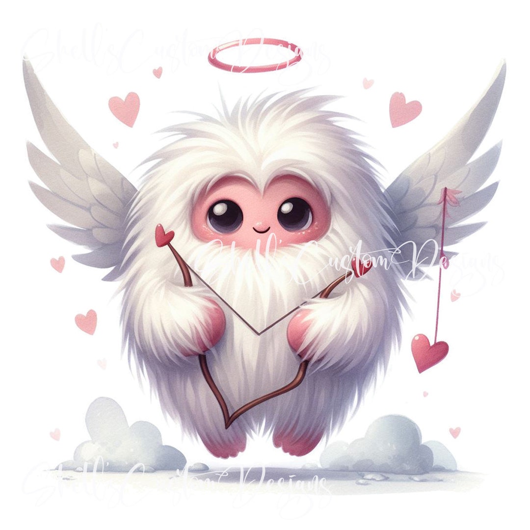 Clear Back Valentines Hearts Yeti Wings Bow Arrow Love Decal - Etsy