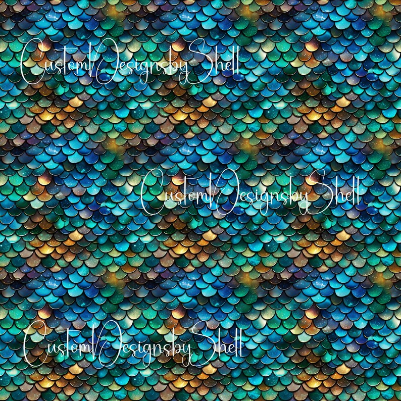 12x12 Printed Vinyl Rainbow Fantasy Mermaid Dragon Fish Scales Purple ...