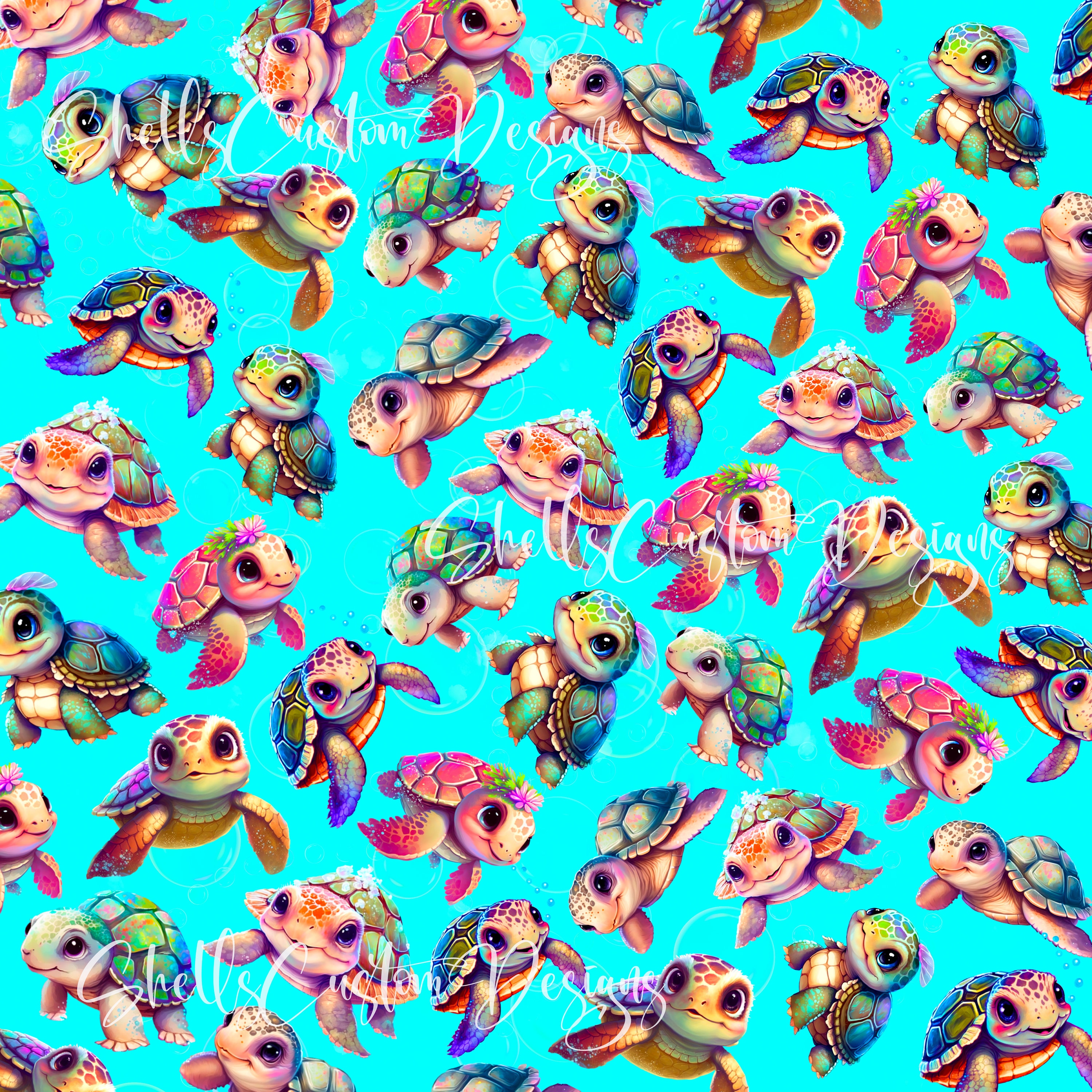 12x12 Printed Vinyl Sea Turtles - Etsy