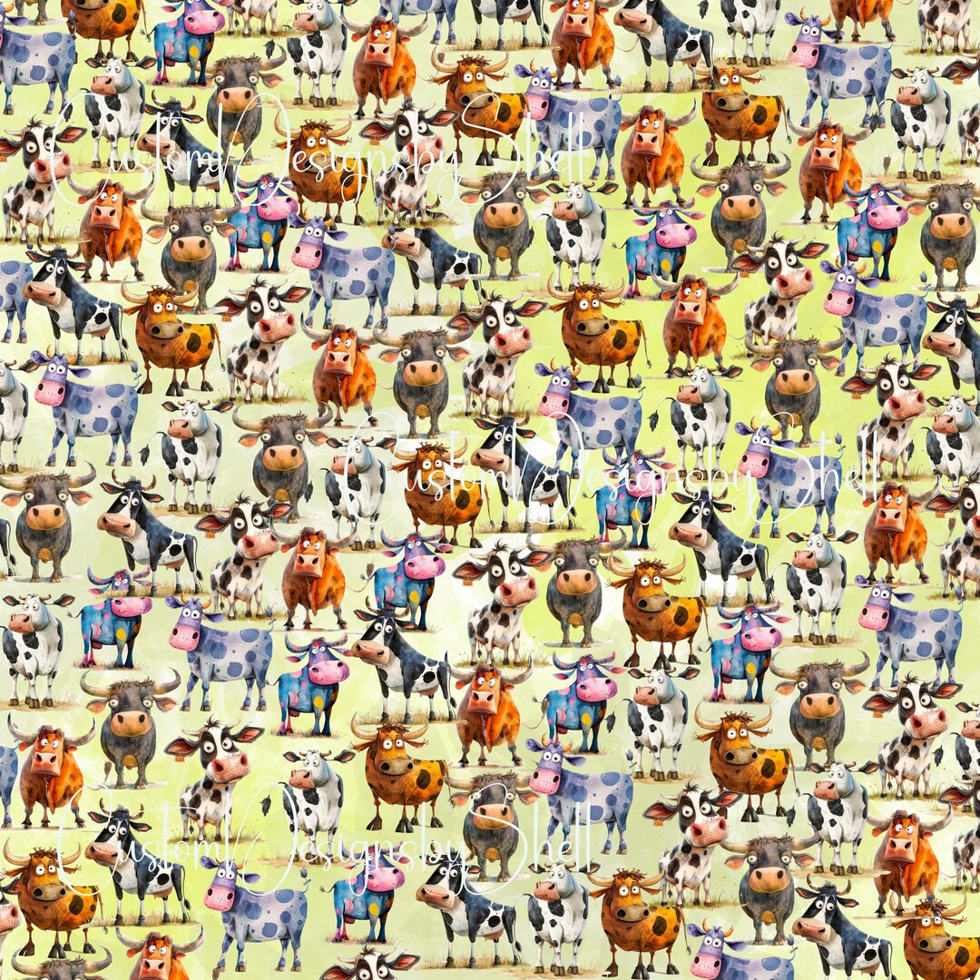 12x12 Printed Vinyl Heffer Cow Steer Farm Country Barn - Etsy