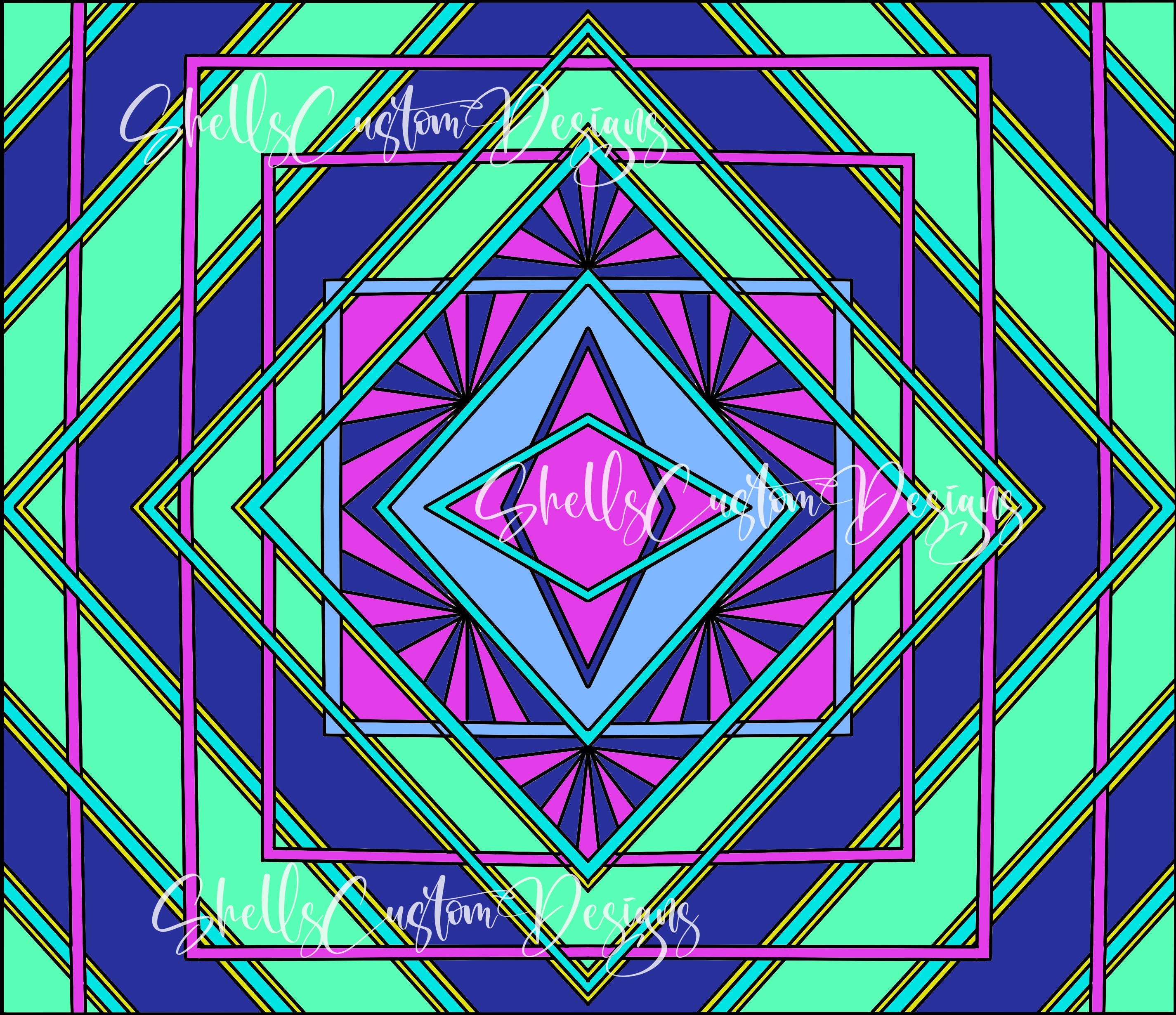 Crazy Diamonds Tumbler Template SVG Cut File - Etsy