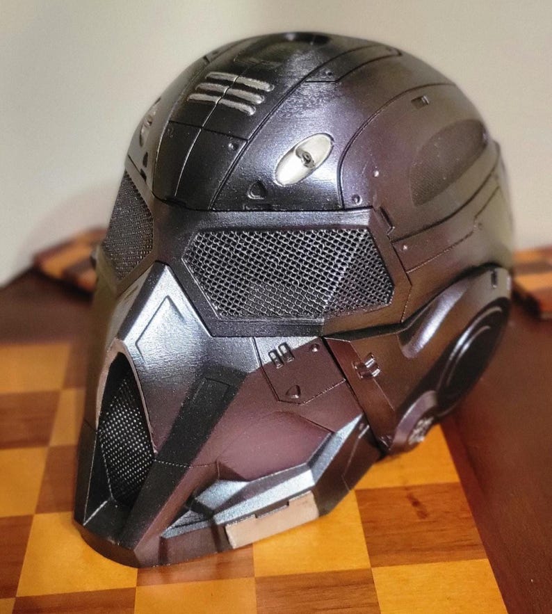 3D Printed Cyborg Helmet: Futuristic Cosplay - Etsy