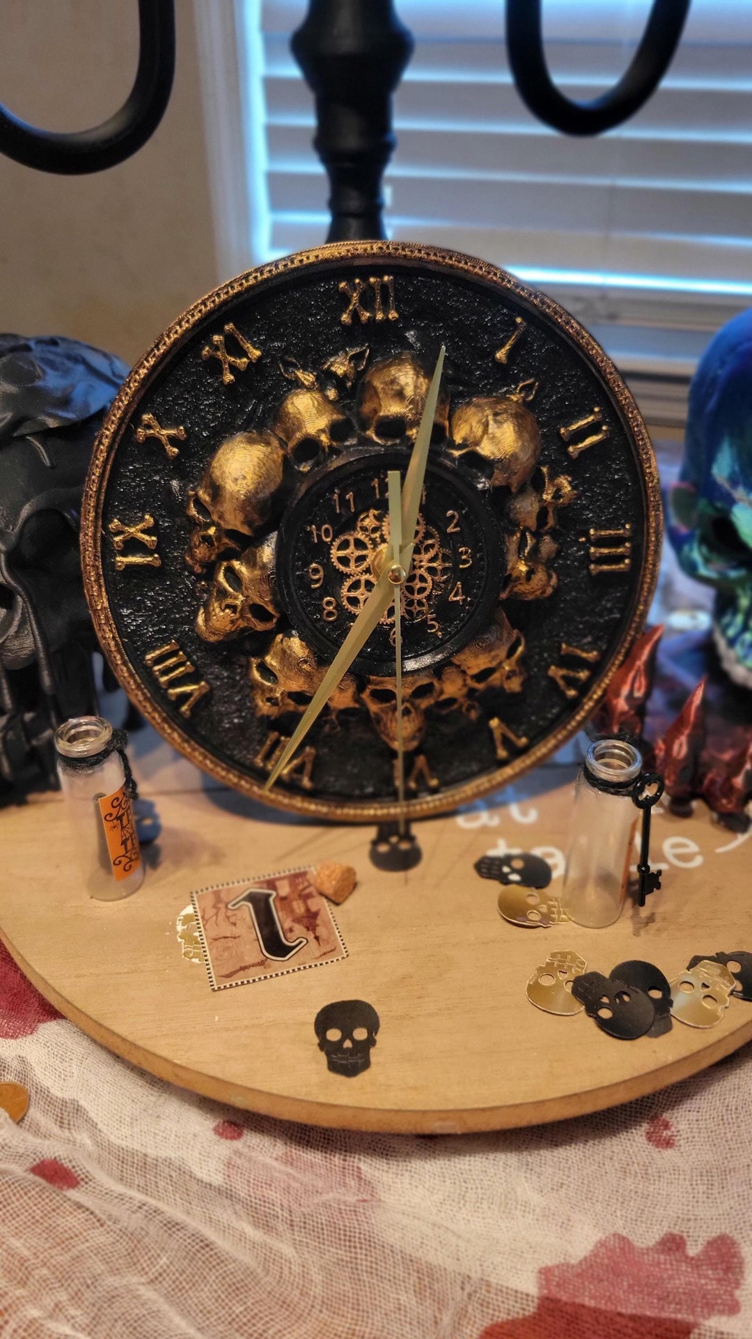 Endless Time Skull Clock - Etsy