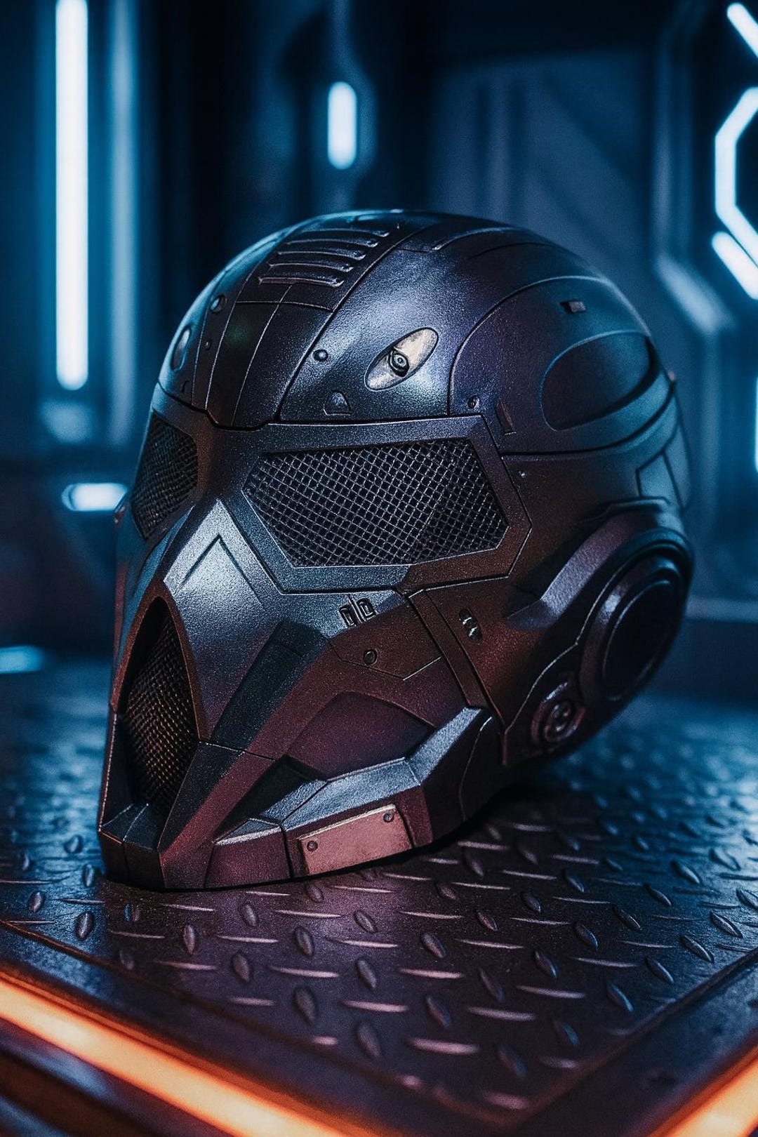 3D Printed Cyborg Helmet: Futuristic Cosplay - Etsy