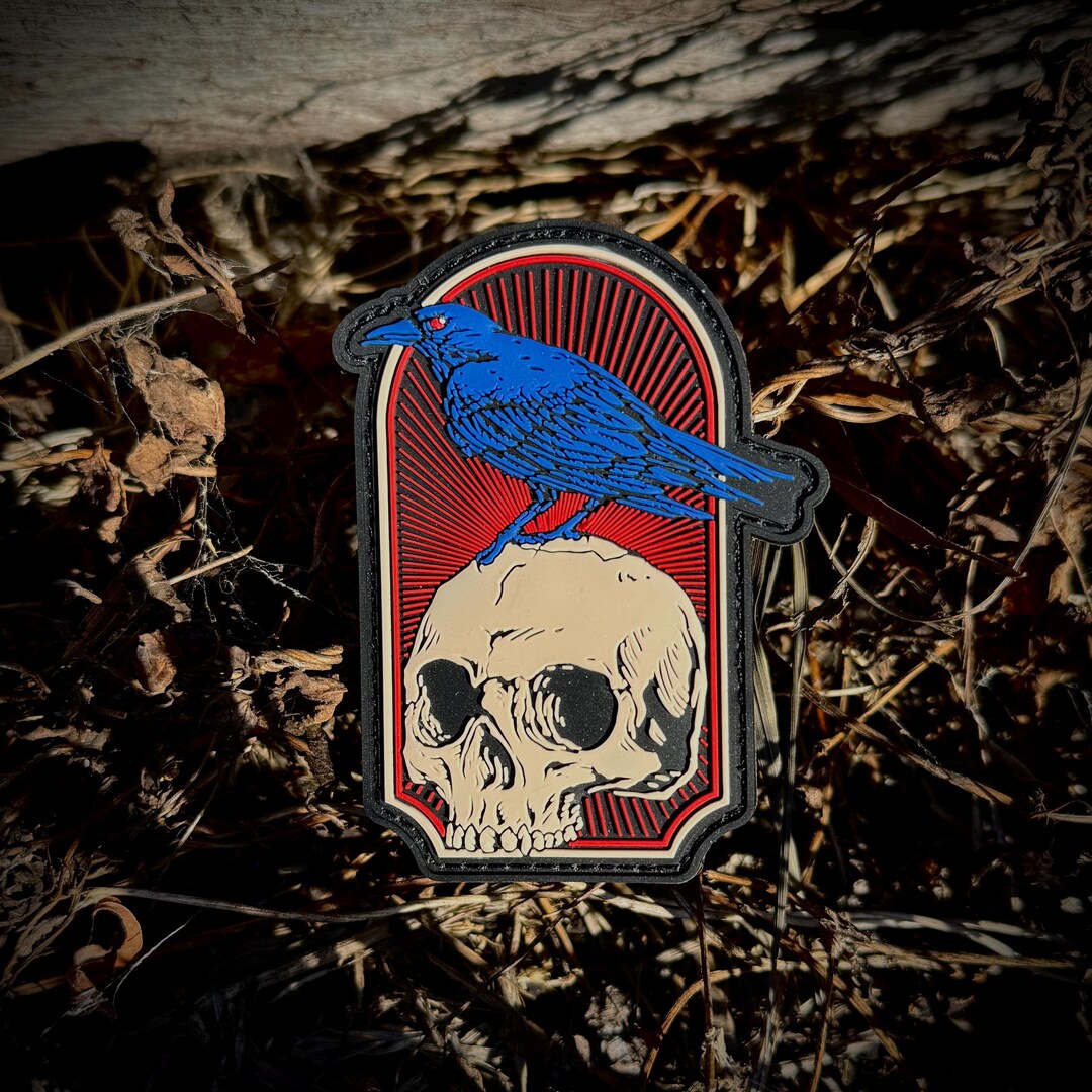 Patriot Patch Co. Raven Skull Patch - Etsy