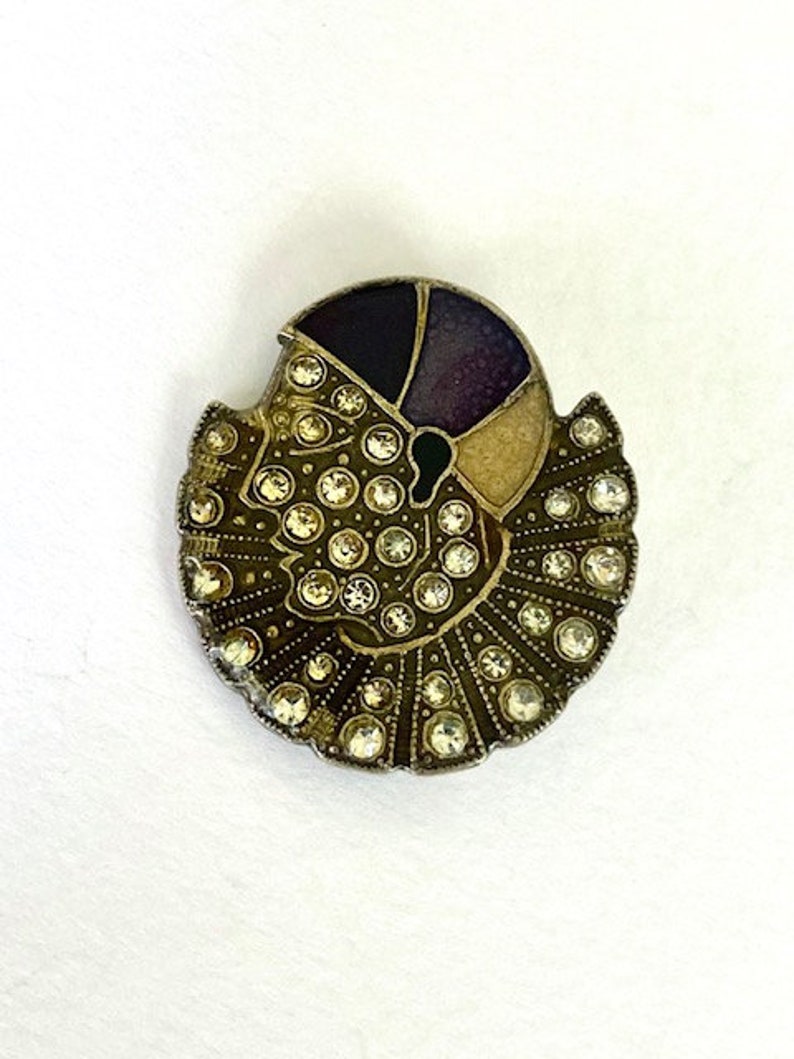 Iconic Vintage Pierre Bex Pierrot Clown Brooch Pin Art Deco Silver ...