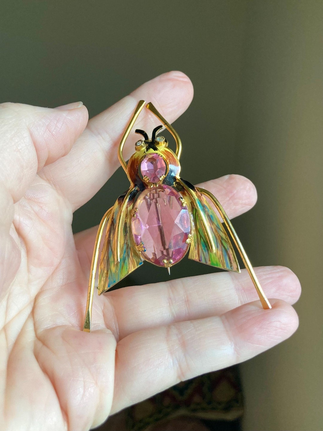 Vintage 40s Coro Adolf Katz Bug / Fly Brooch; Sterling Silver, Book ...