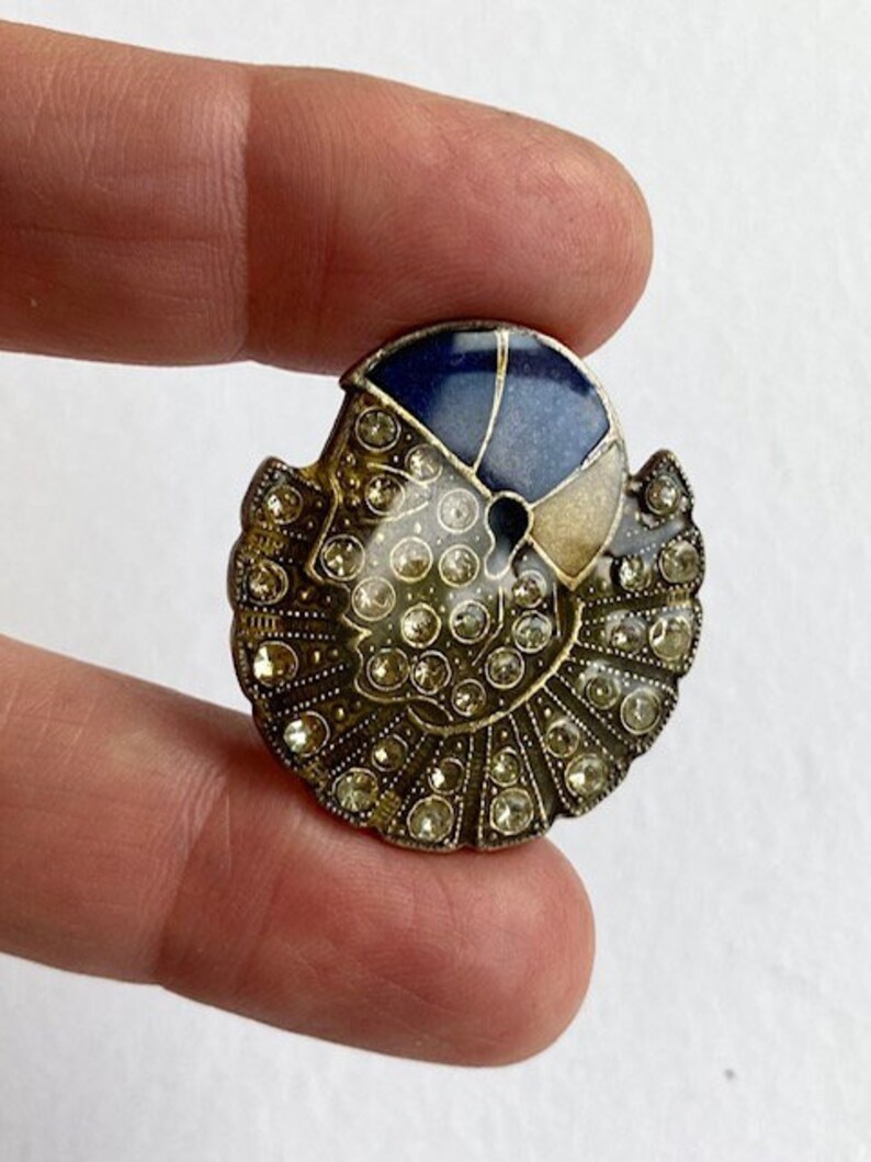 Iconic Vintage Pierre Bex Pierrot Clown Brooch Pin Art Deco Silver ...