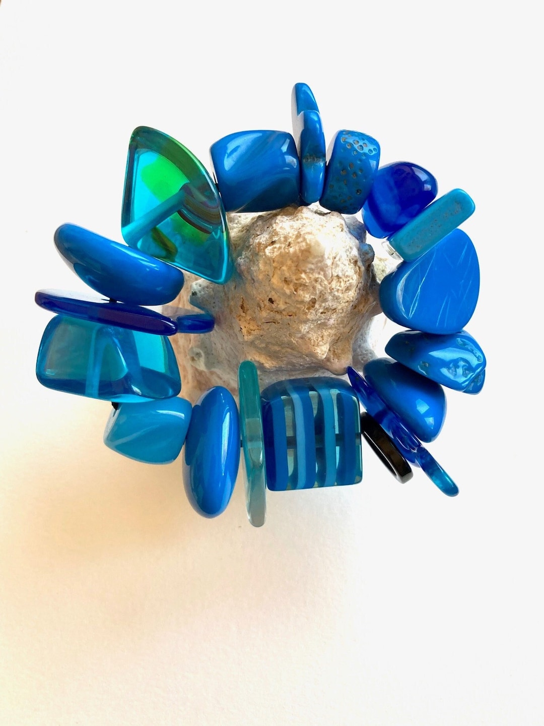 Vintage Aventuras Indiana Sobral 80s,chunky Textured Plastic Stretchy ...