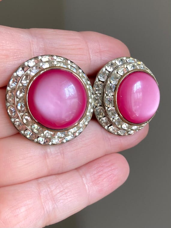 Beautiful iconic vintage 50s signed Lisner; pink ther… - Gem