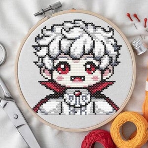 Kawaii Astarion BG3 Cross Stitch Pattern - 60x60 - Etsy