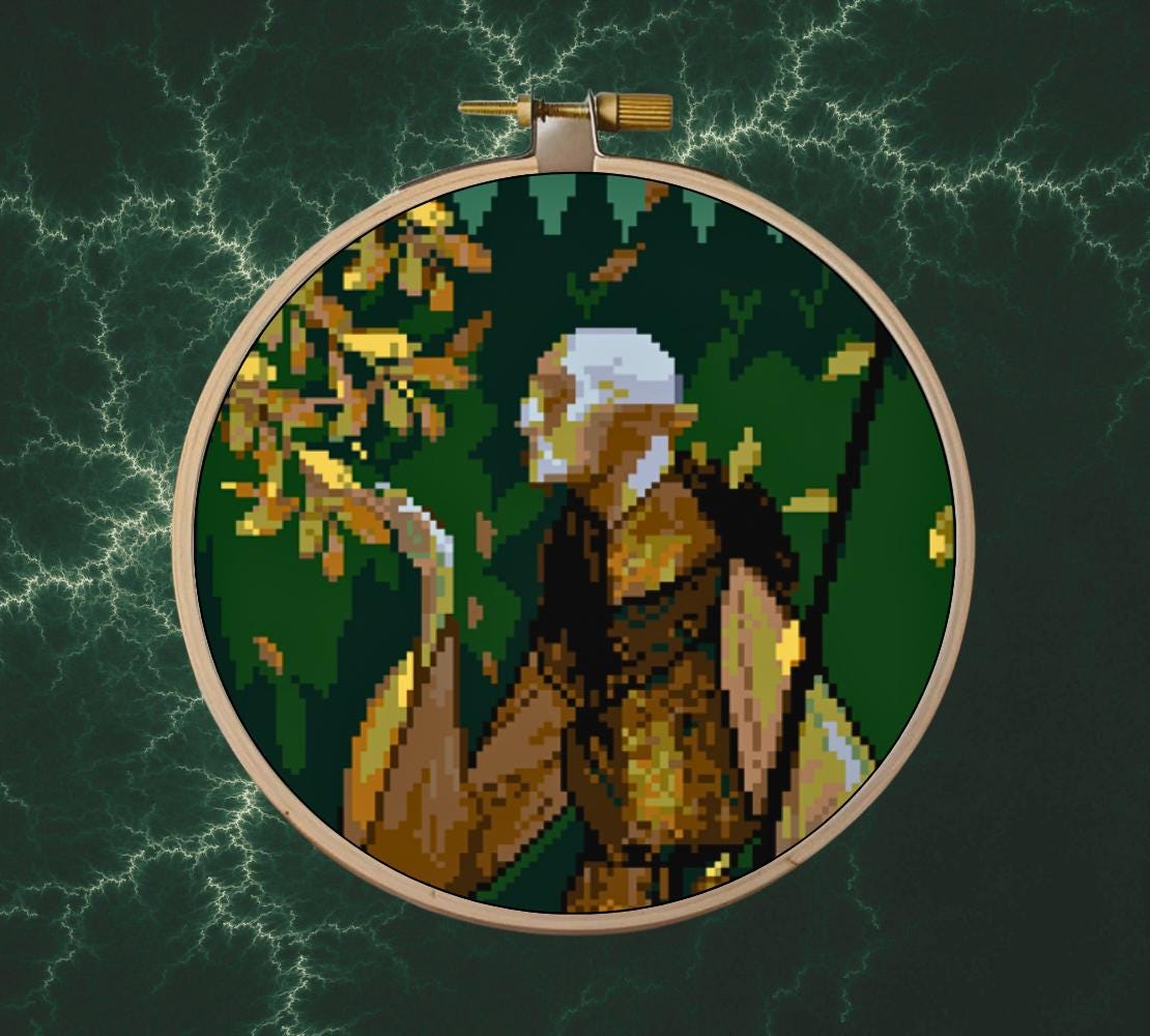 Solas Cross Stitch Pattern - Dragon Age Inquisition Tarot Card - Etsy