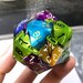 Fantasy Dice in Dice Embedded Art 50mm Resin D20 Dice, Large Handmade ...