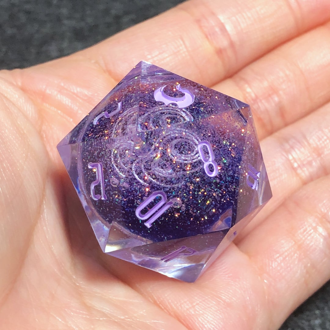 Astral Galaxy - 30mm Resin D20 Dice, Large Handmade Dice, D&D D20 ...