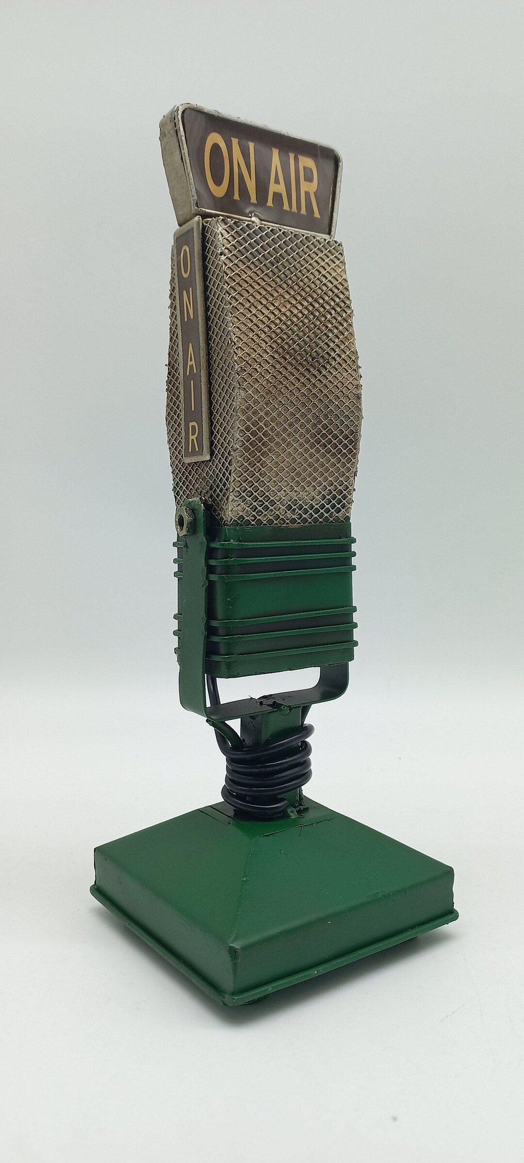 Handmade Decorative Metal Microphone – Rich Green Vintage Style With ...