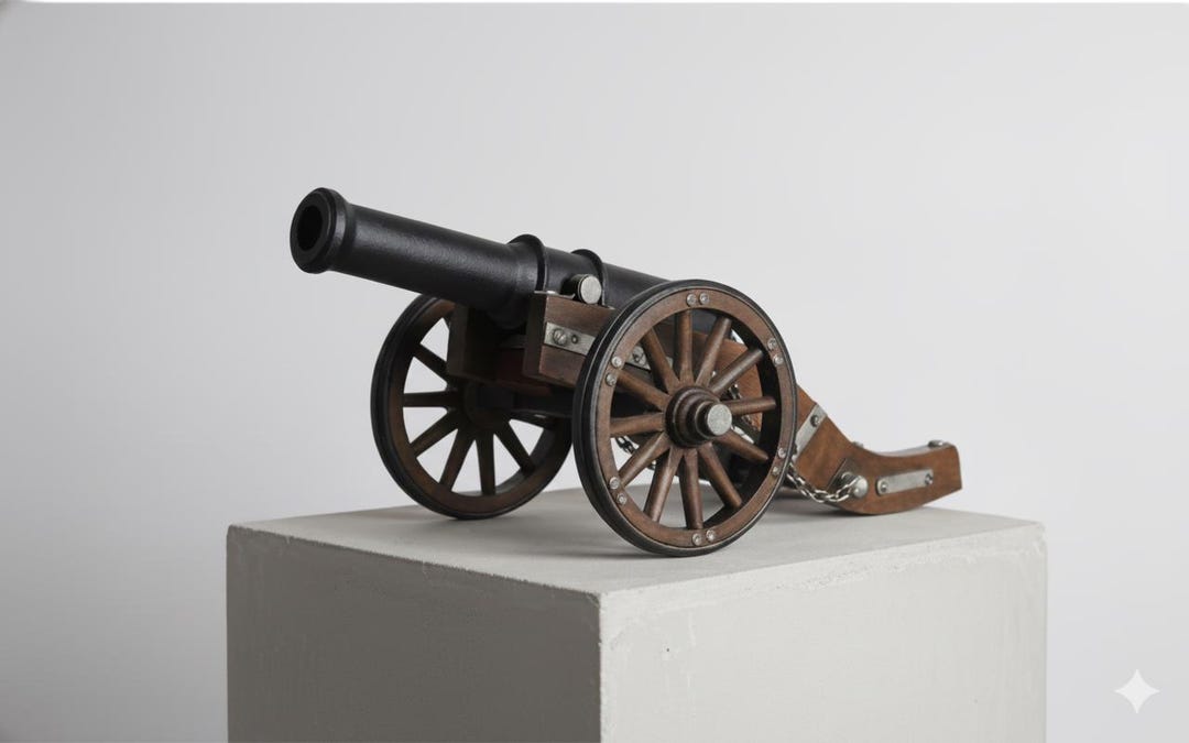Handmade Metal Cannon Model | Vintage Style Military Desk Decor - Etsy
