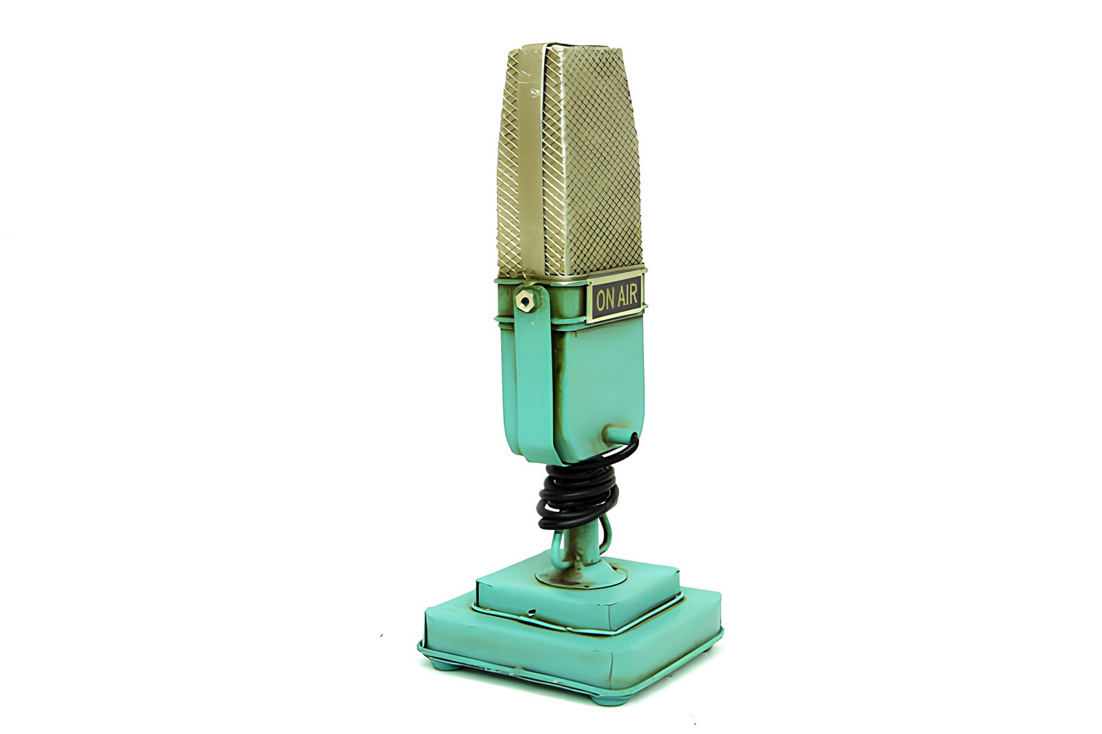 Handmade Vintage-style Decorative Metal Microphone | Unique Object ...