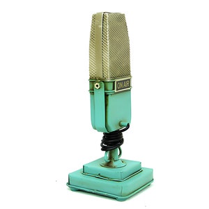 Handmade Vintage-style Decorative Metal Microphone | Unique Object ...