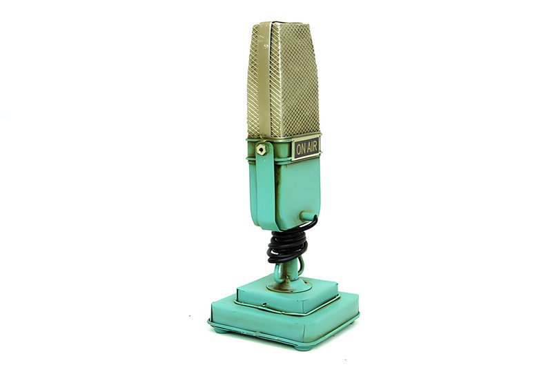 Handmade Vintage-style Decorative Metal Microphone | Unique Object ...