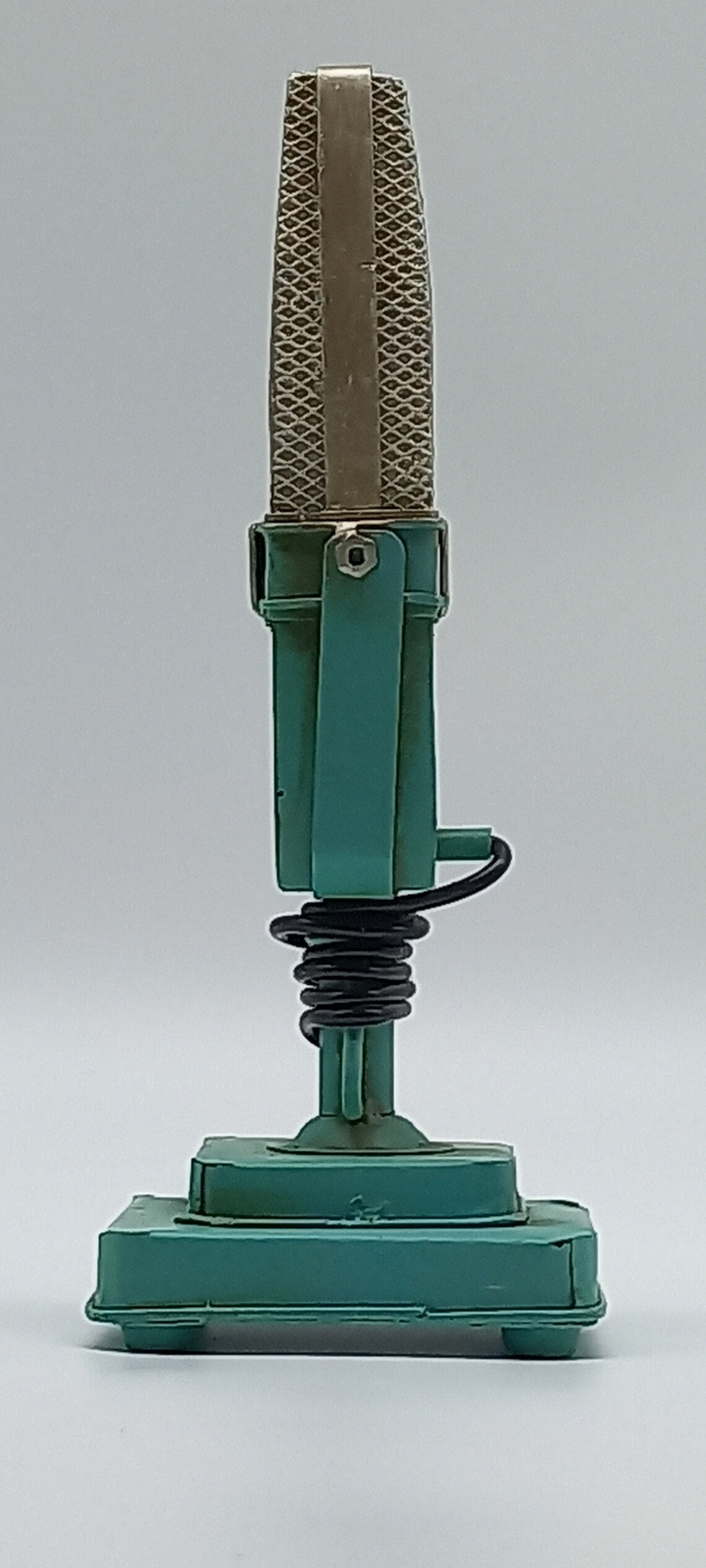 Vintage Style Handmade Metal Microphone Model - Decorative Retro Accent ...