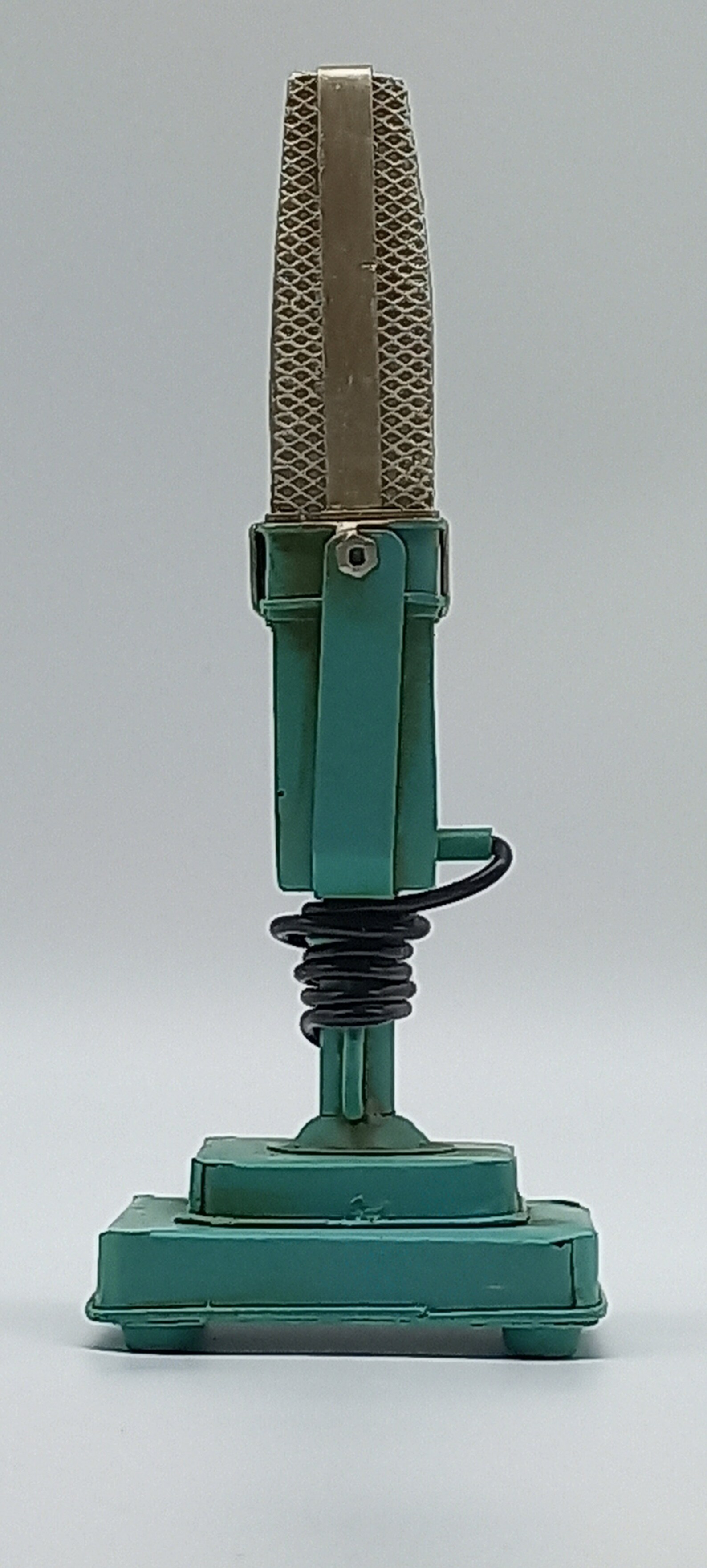 Vintage Style Handmade Metal Microphone Model - Decorative Retro Accent ...